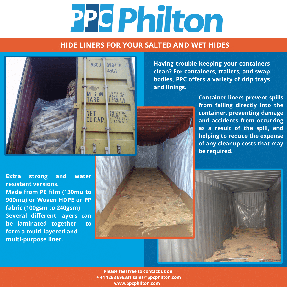 PPC Philton's Hide Liners For Your Salted And Wet Hides - Philton